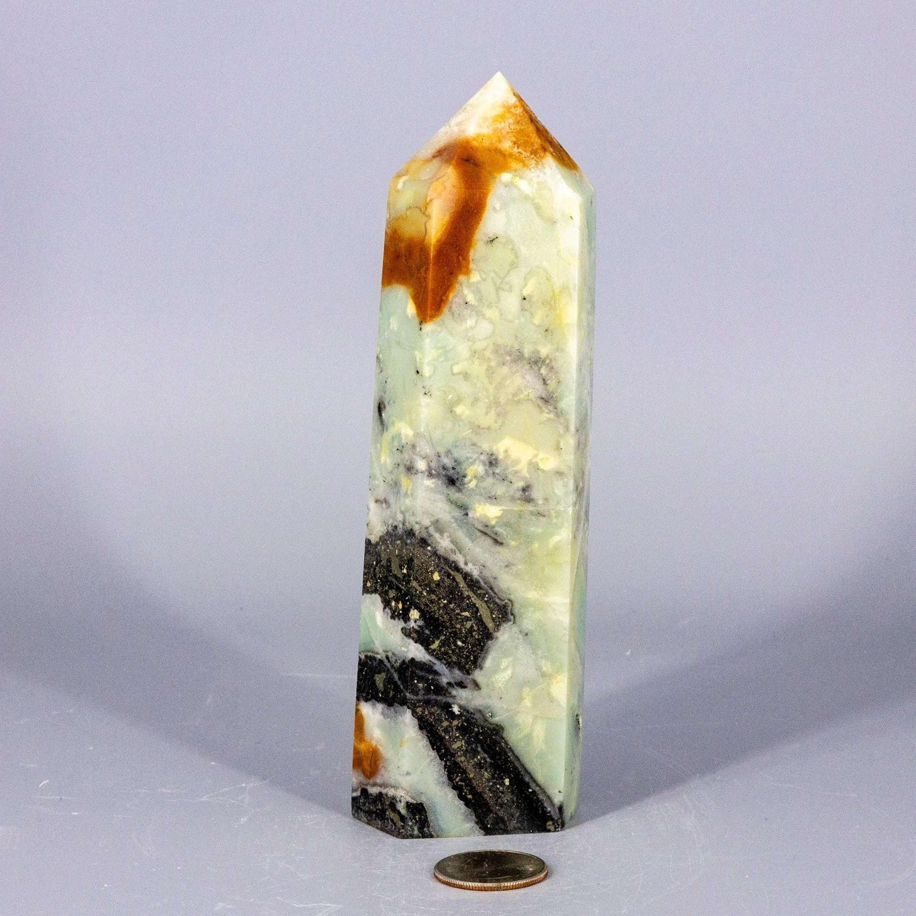 Caribbean Calcite Tower XXL | Tall Crystal for Calm
