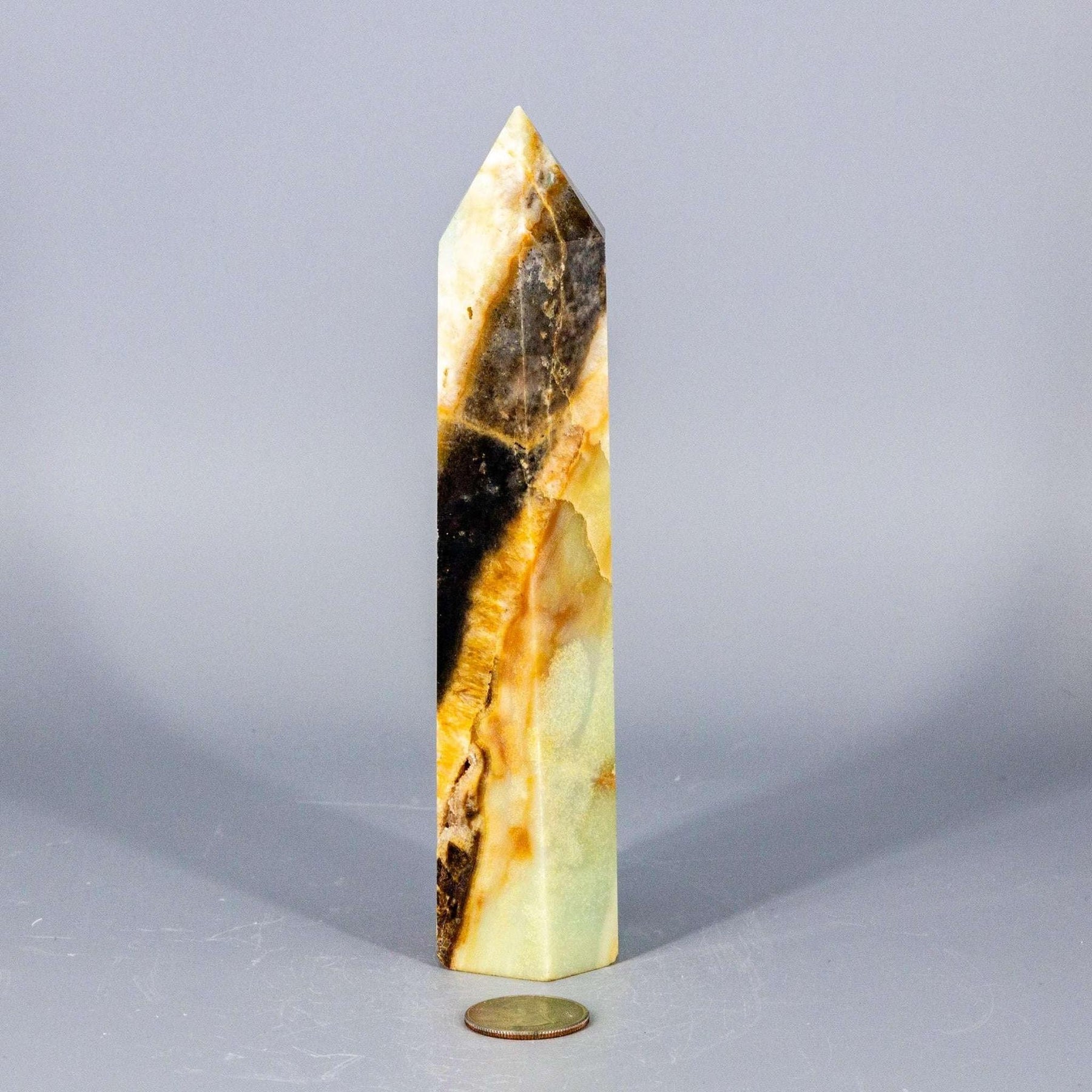 Caribbean Calcite Tower XXL | Tall Crystal for Calm